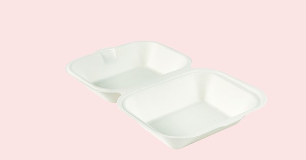 7.5″ X 6″ (M) BIODEGRADABLE MEDIUM BAGASSE CLAMSHELL HP9 (200)